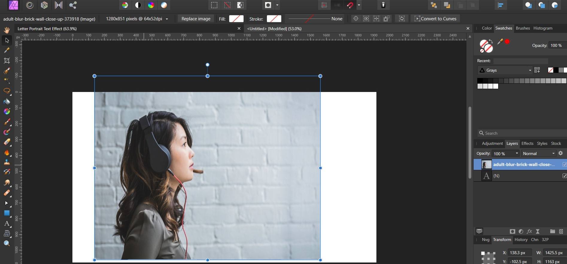 Create a Letter Portrait Text Effect in Affinity Photo - The Creative Hagja