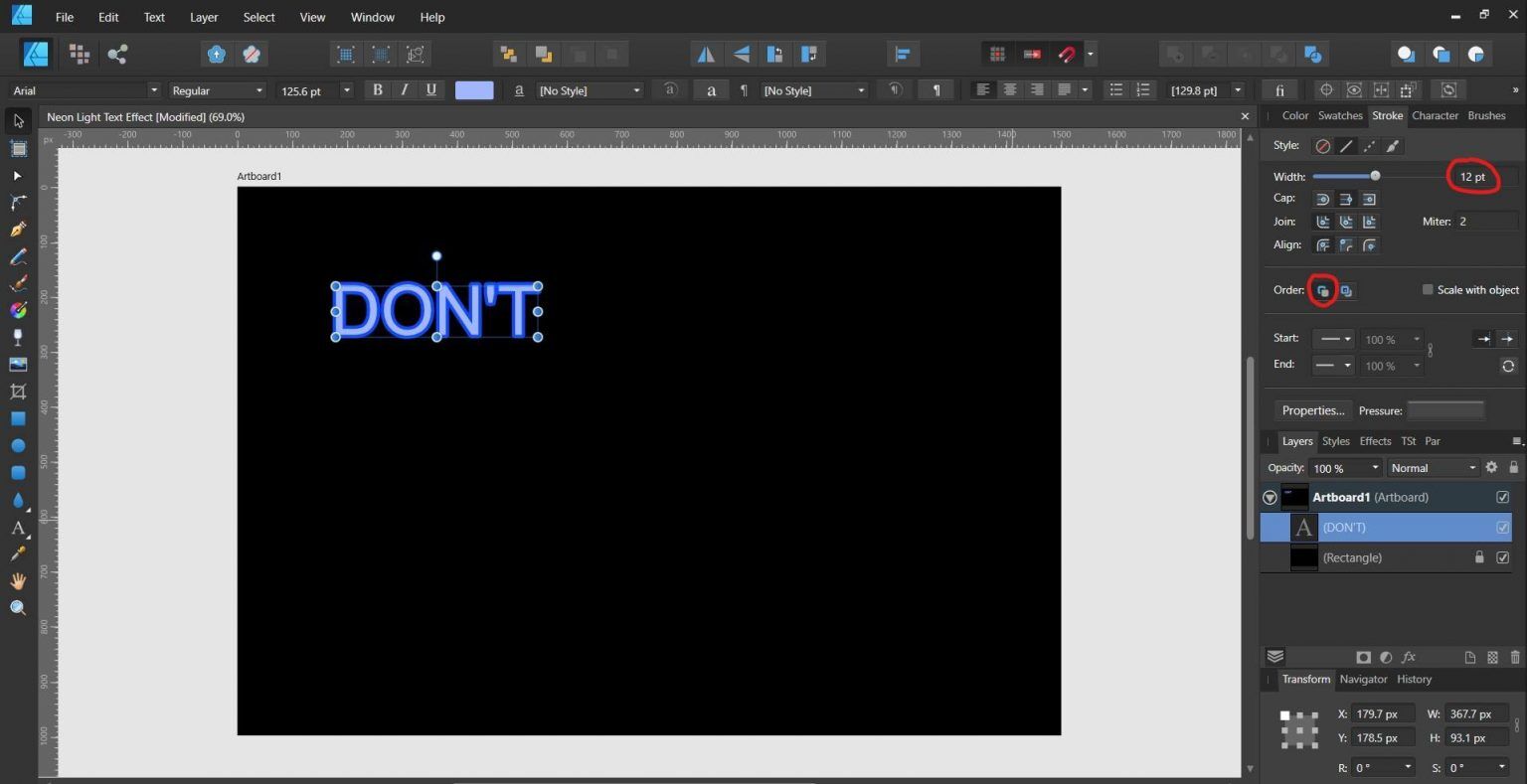 How to Create a Neon Text Effect in Affinity Designer - The Creative Hagja